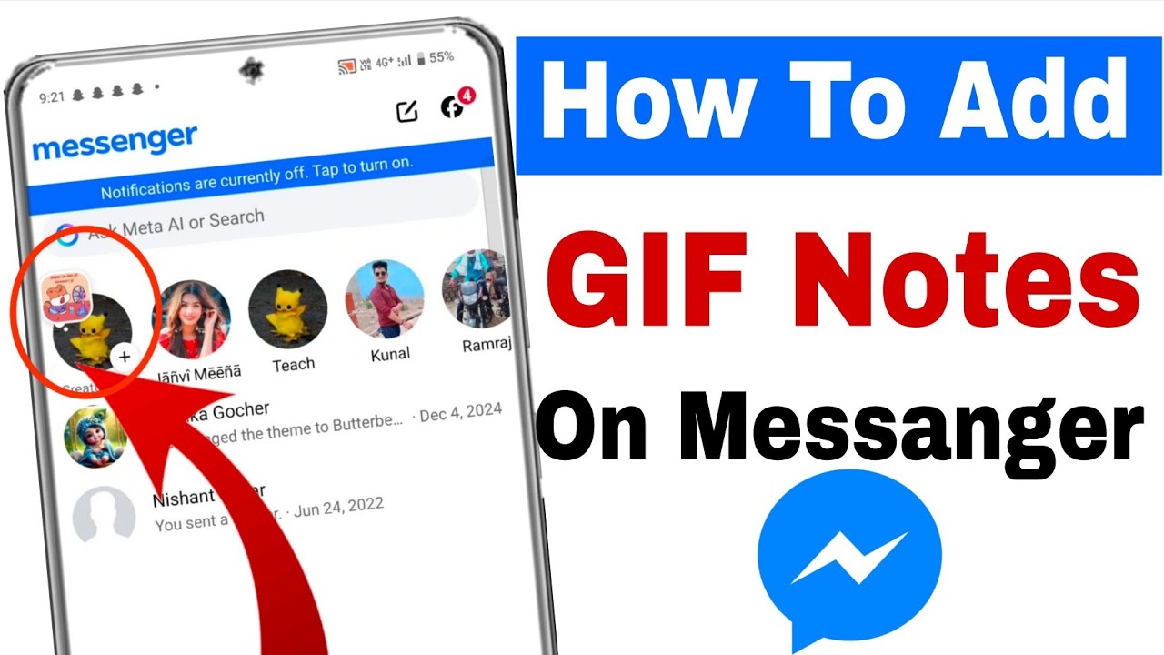How To Add GIF Notes On Messenger 2025 || Put GIF Notes On Messenger ...