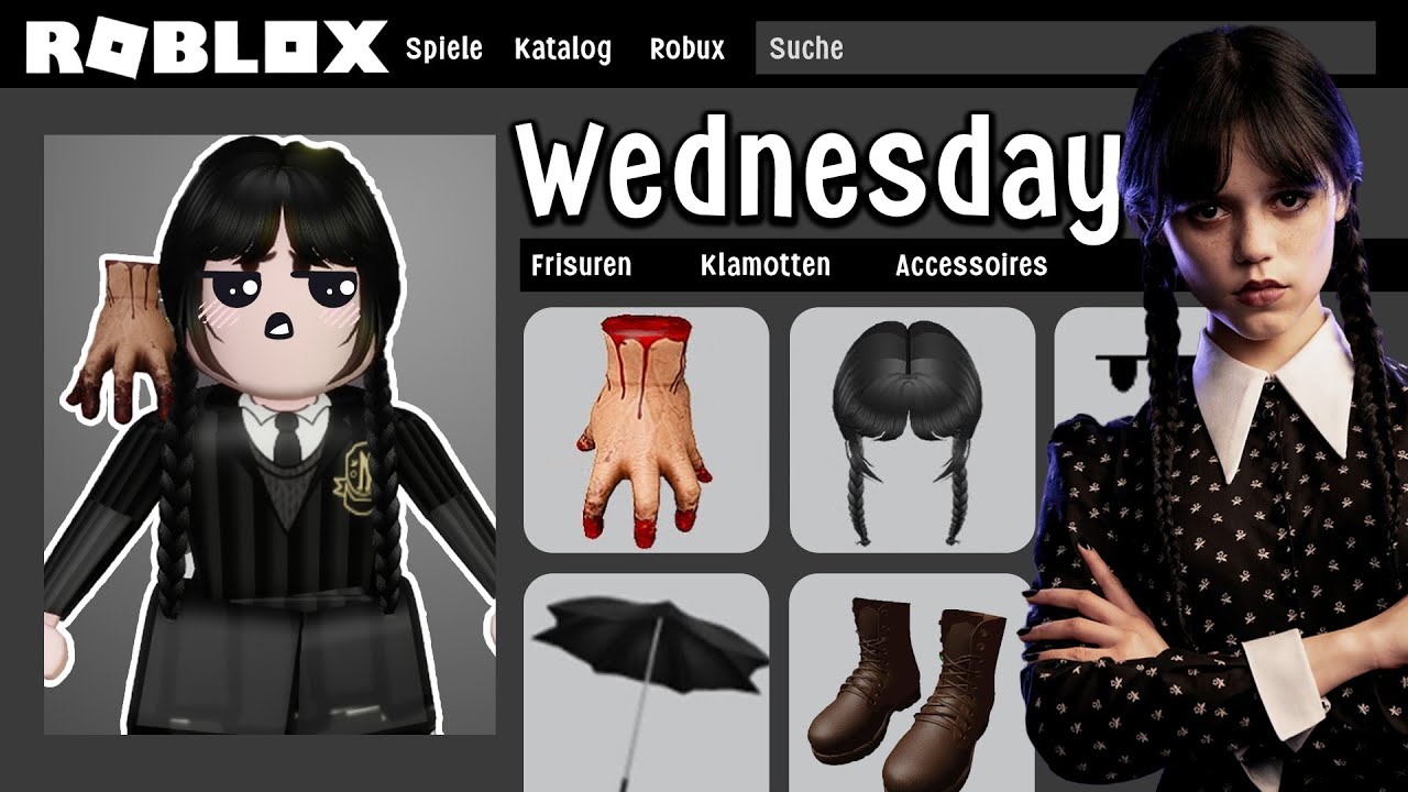 ICH ERSTELLE WEDNESDAY ADDAMS EINEN ROBLOX ACCOUNT! 3 Outfits für ...