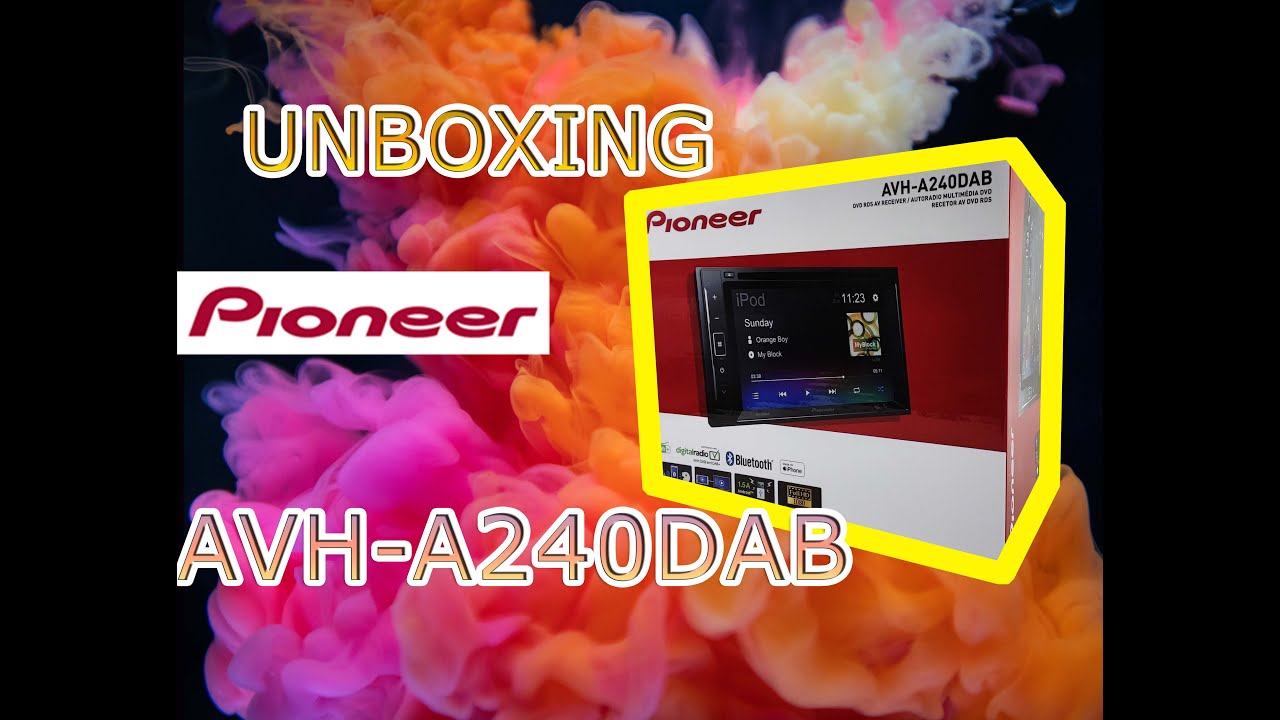 PIONEER AVH-A240DAB unboxing / rozpakowywanie, radio multimedia station ...