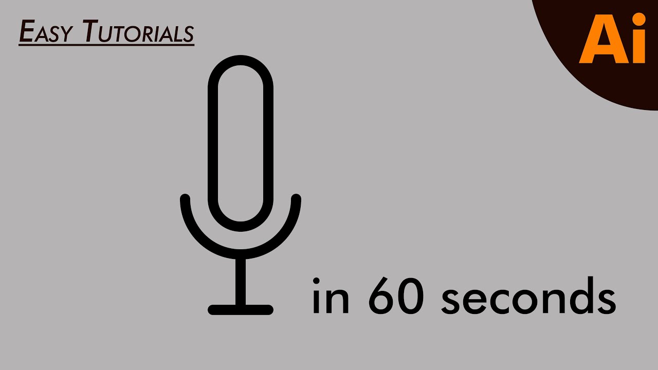 How to Make Microphone Icon in Adobe Illustrator BY @1mindesigns - YouTube
