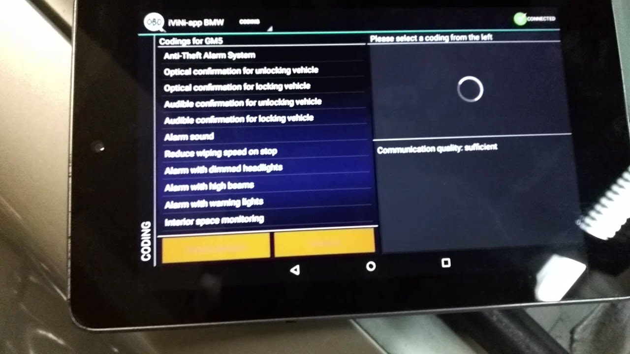 Coding e38 w/ Carly for BMW using Android Device - YouTube