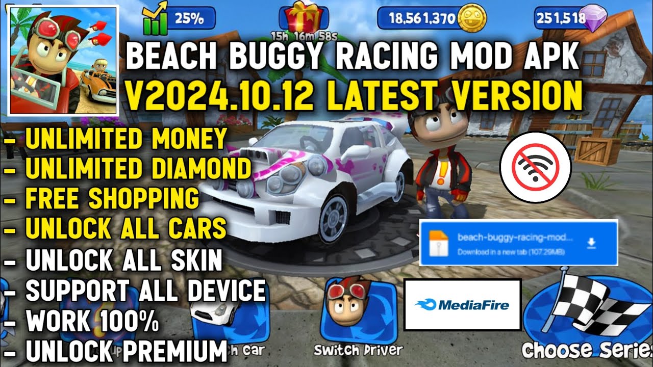 BEACH BUGGY RACING MOD APK V2024.10.12 LATEST VERSION 2025 | UNLIMITED ...