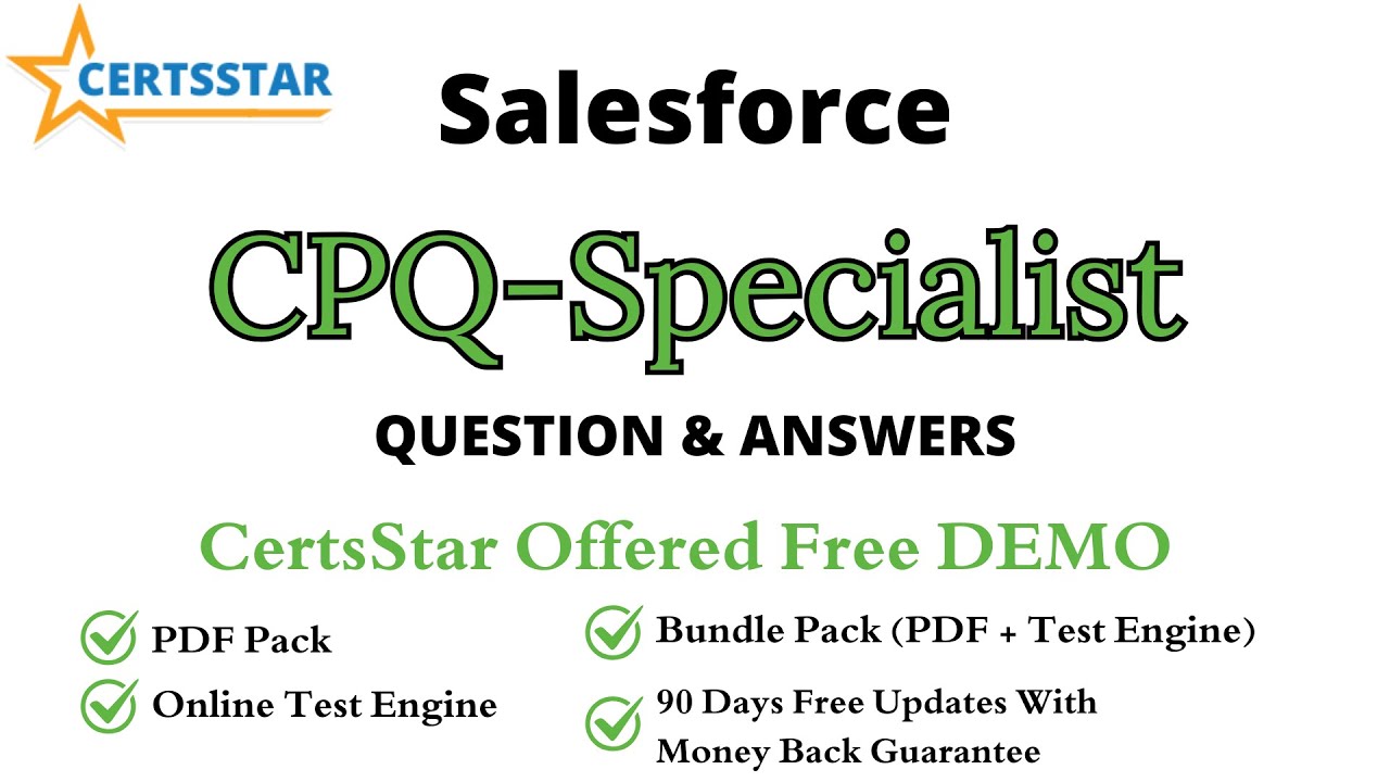 CPQ-Specialist sample Questions | Salesforce Certified CPQ Specialist ...