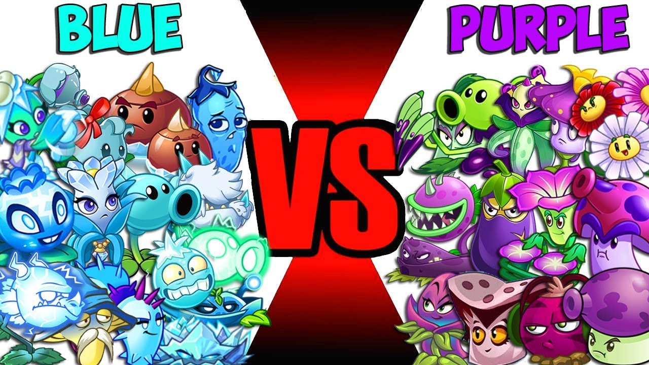 All Plants Team BLUE vs PURPLE - Which Team Plant Will Win? - PvZ 2 ...