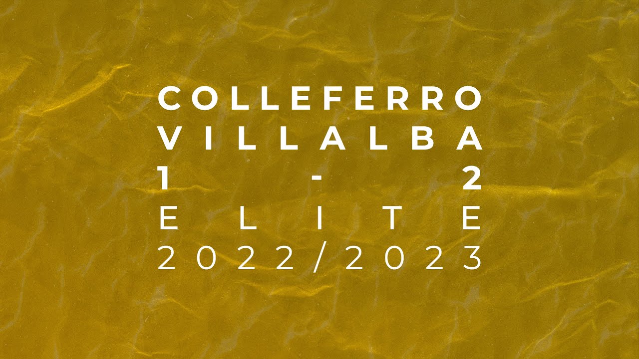 Juniores Elite 2022/2023 - Colleferro v Villalba - YouTube