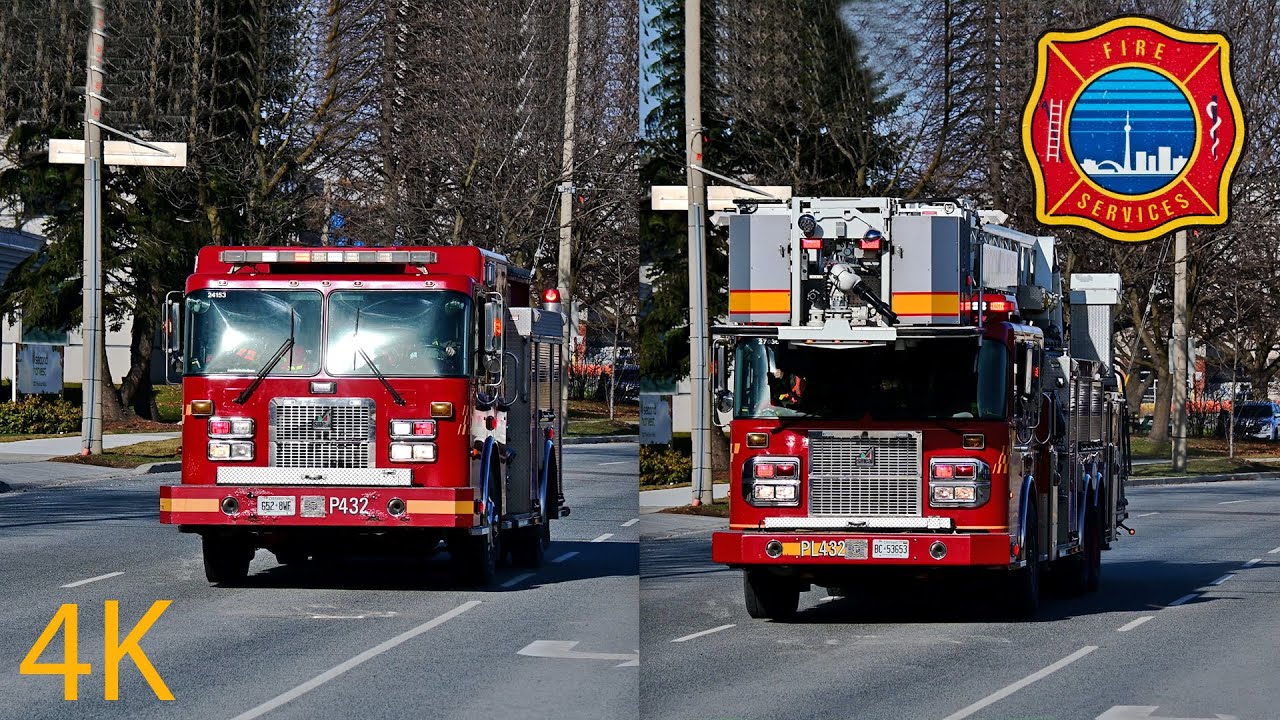 Toronto Fire - Pumper 432 & Platform 432 Responding - YouTube