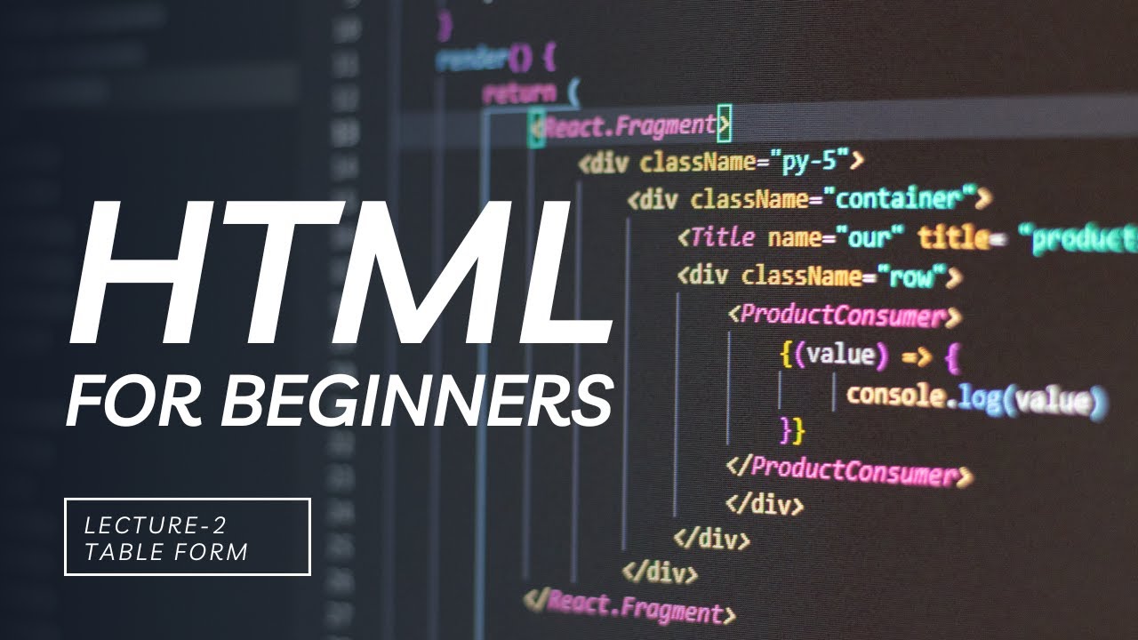 HTML Tutorial Lecture 2 | Forms and Tables | PR Softwares Training ...