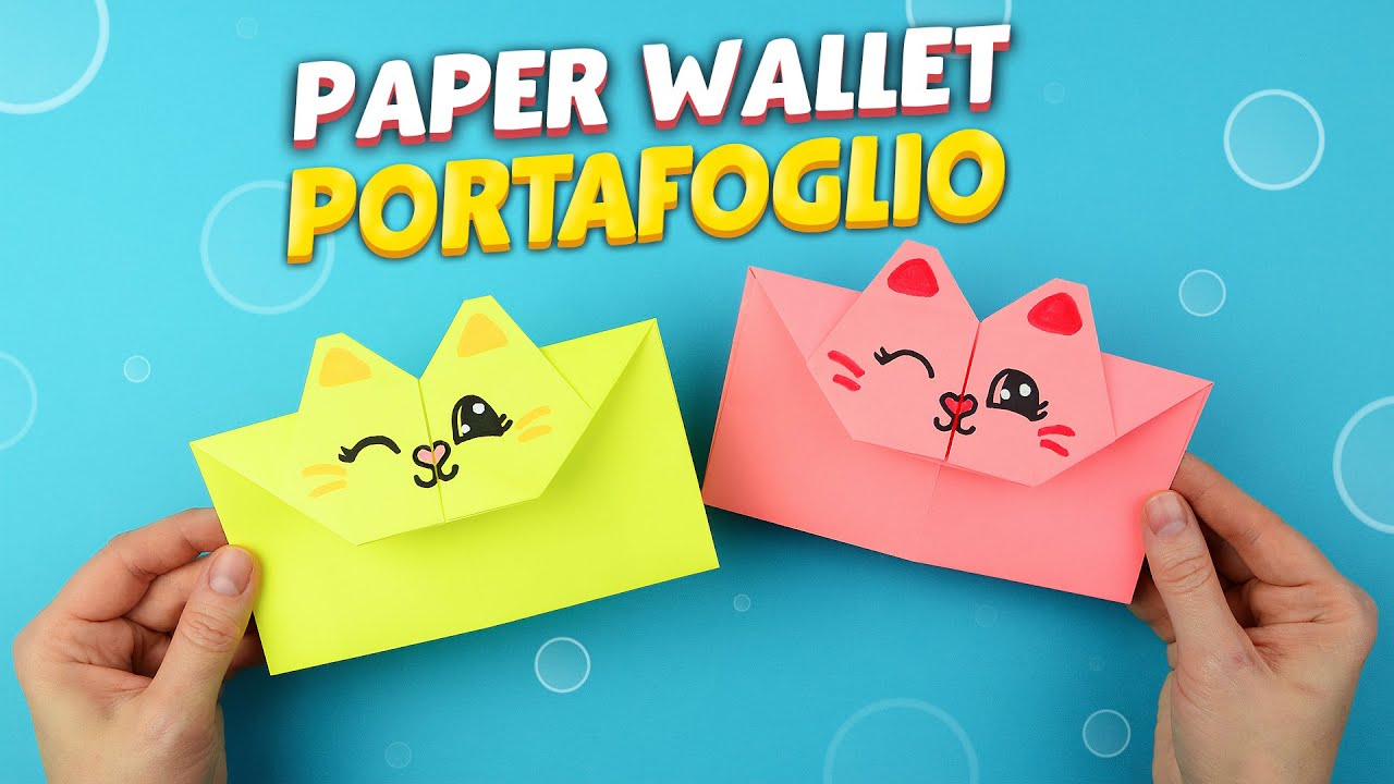 How to Make Paper Wallet Cat | DIY Paper Wallet Tutorial - YouTube