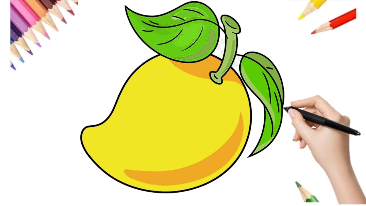 How to draw a Mango Drawing easy //Mango Drawing Step by Step ...