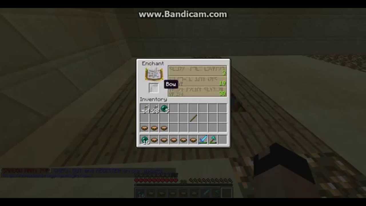 Minecraft: Enchanting God bow! - YouTube