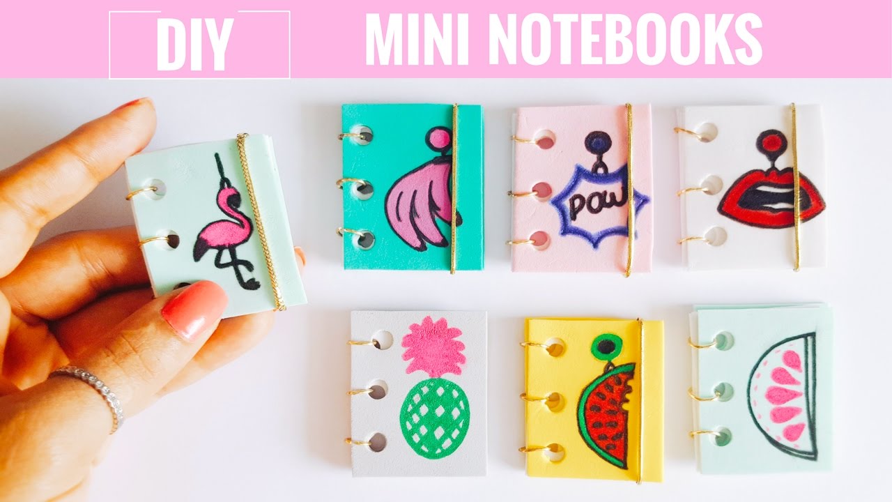 DIY MINI CADERNOS/ DIY MINI NOTEBOOKS parte 2 | Nanny Ribeiro - YouTube