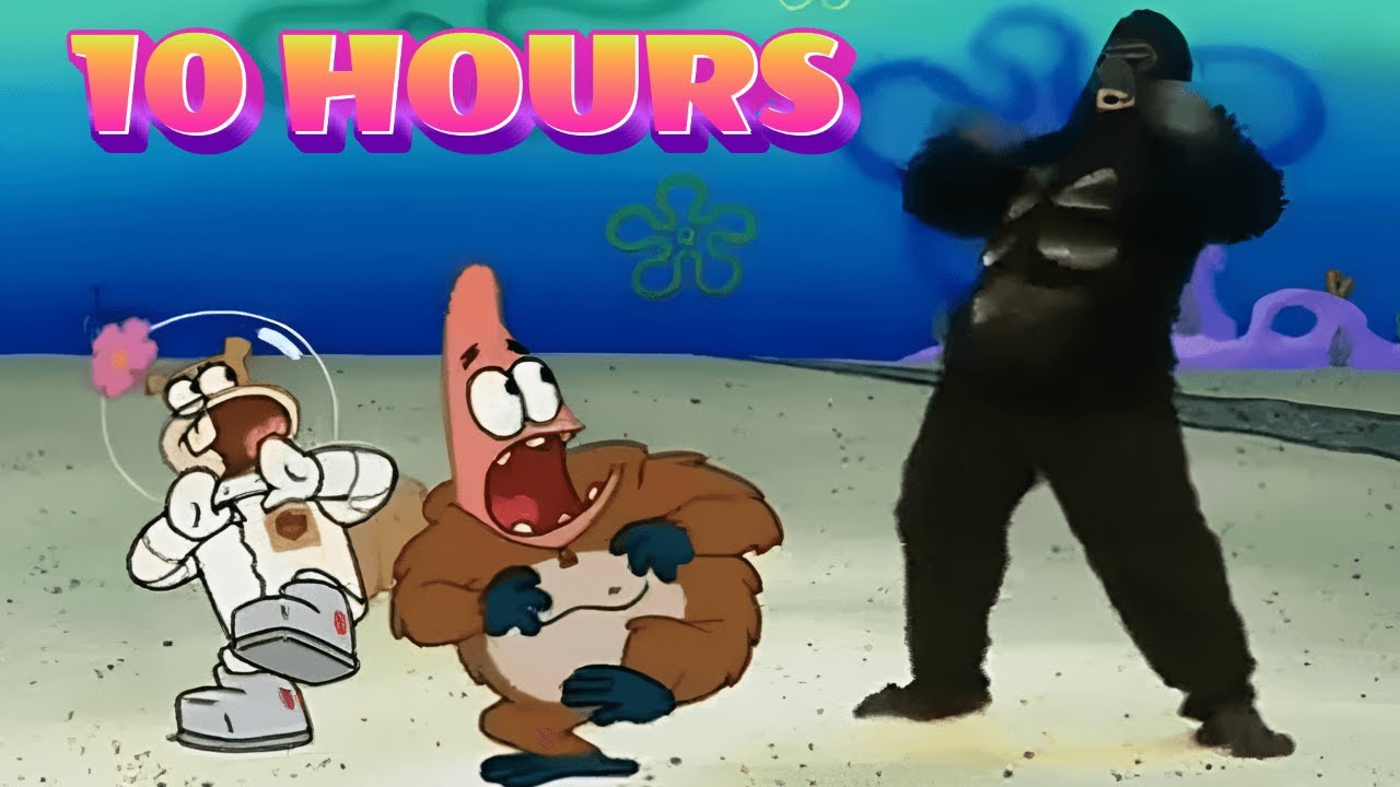 SpongeBob SquarePants - Gorilla beats Patrick and Sandy for 10 hours ...