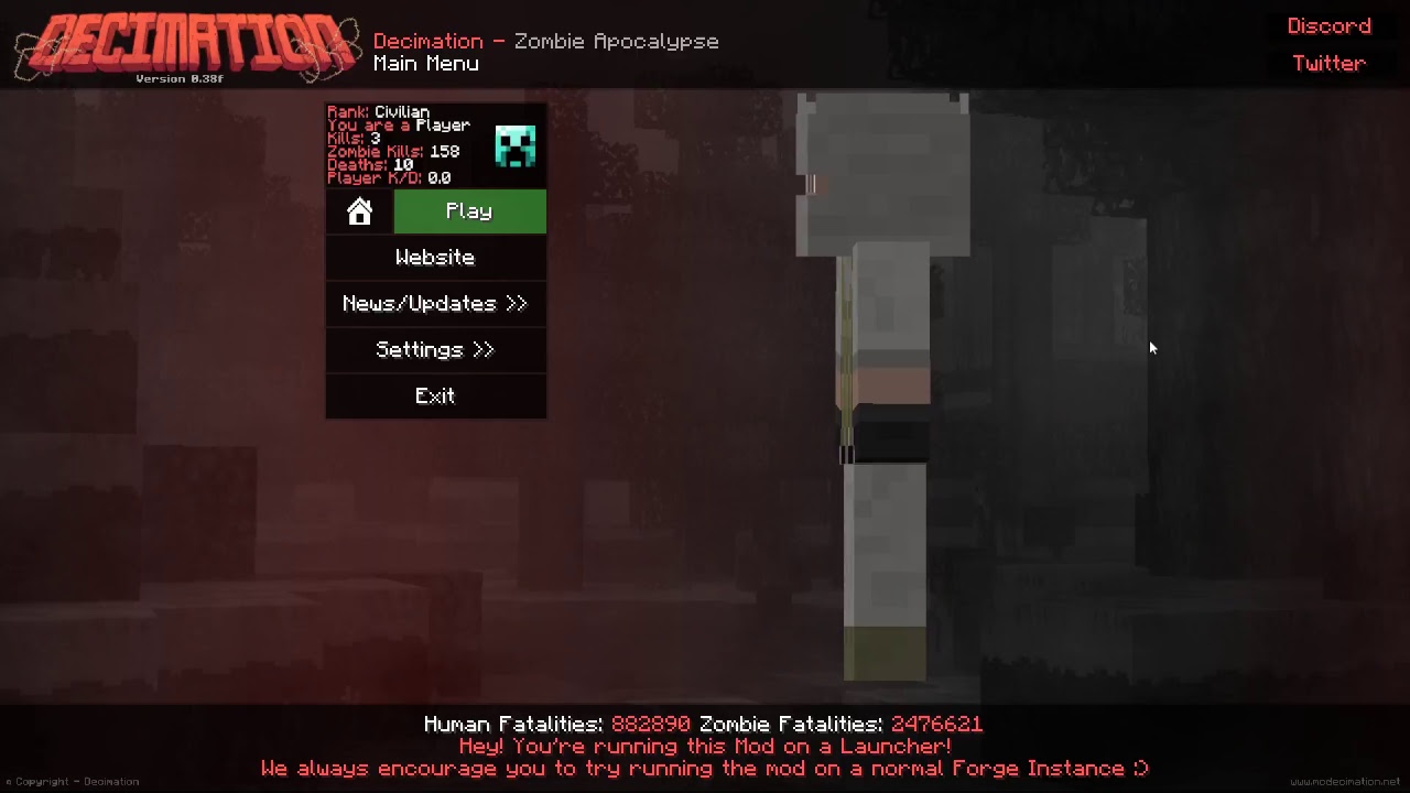 Life As A Bandit On Minecraft Decimation Mod - YouTube
