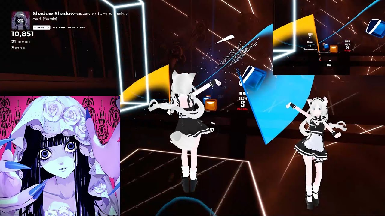 [비트세이버] Shadow Shadow / Azari (feat. 25시, 나이트 코드에서. x 카가미네 렌) [Expert+ ...