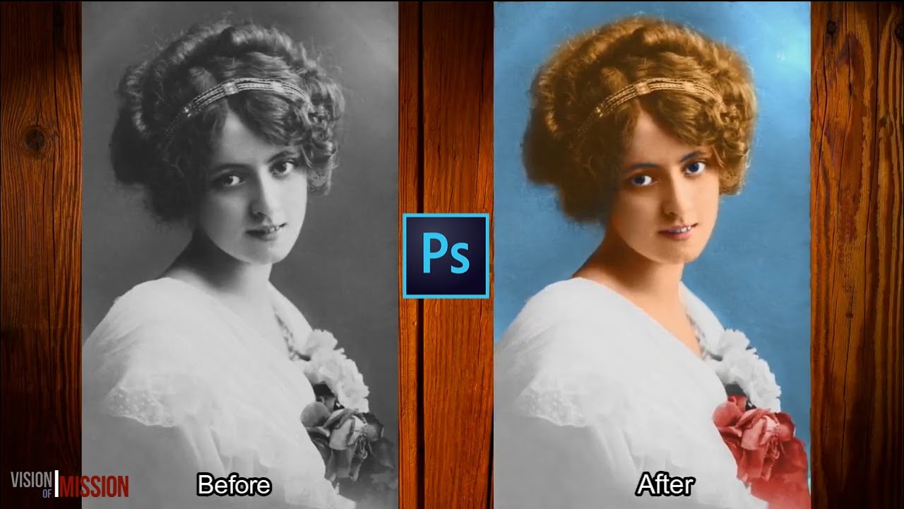 How to Colorize a Black and White Photo / Part 02 - Adobe Photoshop ...
