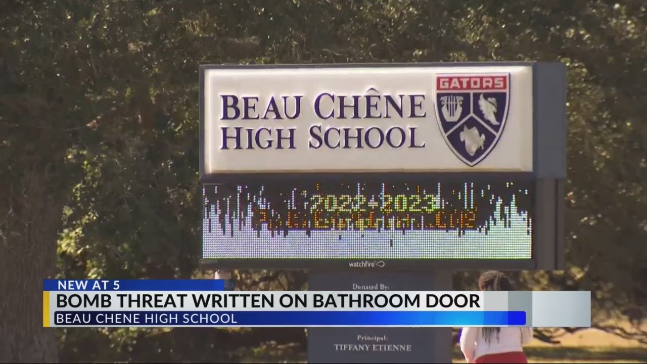 Beau Chene High School bomb threat - YouTube