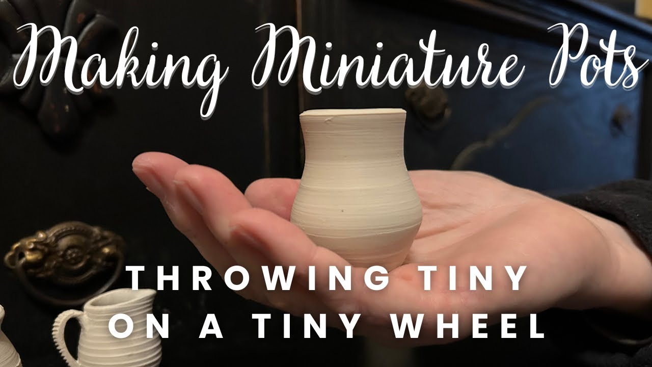 Small Ceramics - Tiny Pottery Wheel! Throwing miniature porcelain pots ...