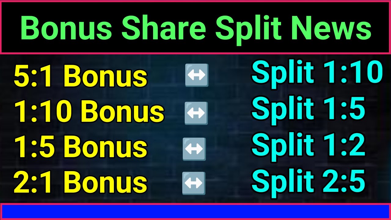 Bonus Share News • Split News • Bonus Latest News || Bonus & Split News ...
