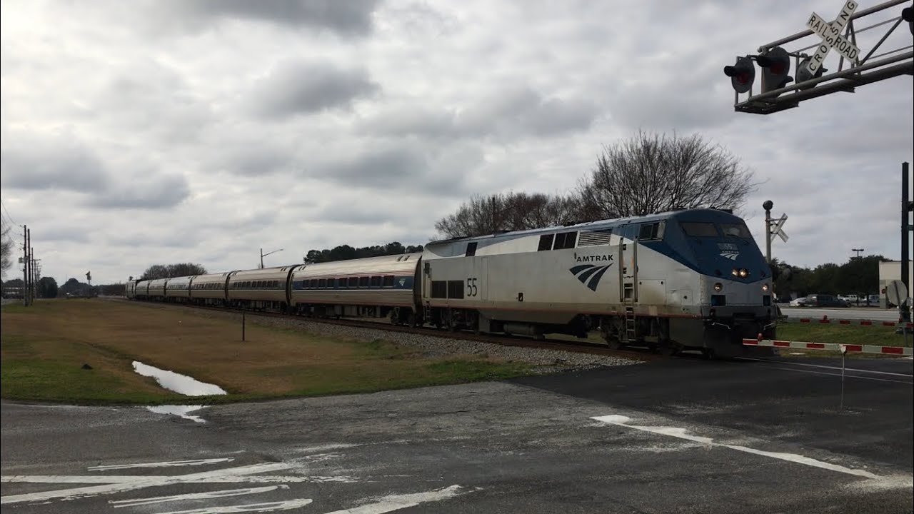 Amtrak PO90 Passes thru Goose Creek, SC! New Camera! - YouTube