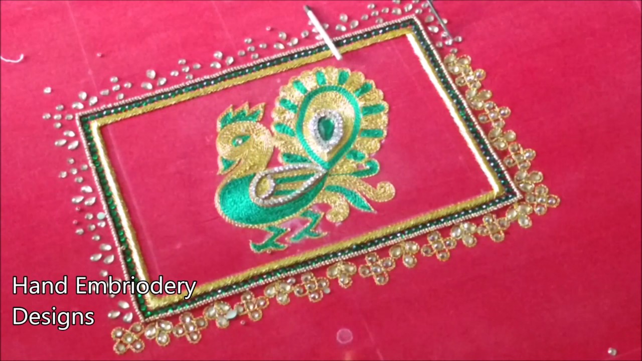 peacock maggam work blouses | hand embroidery designs | hand embroidery ...