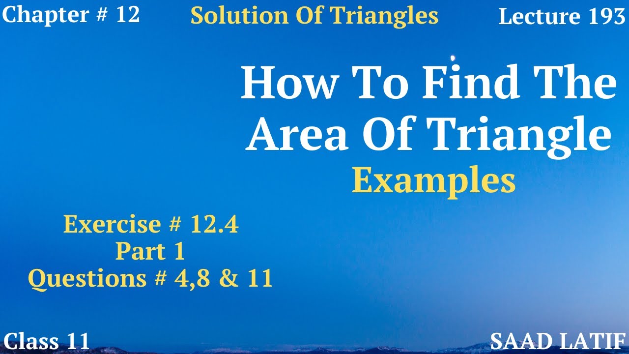 Class 11 Maths | Lecture 193 | Chapter 12 | Exercise 12.4 | Finding the ...