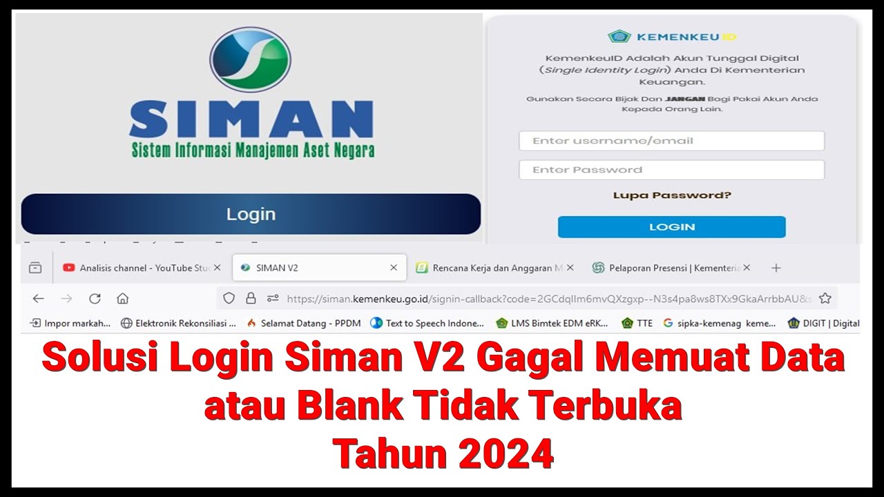 Solusi Login Siman V2 Gagal Memuat Data atau Blank Kosong Tahun 2024 ...