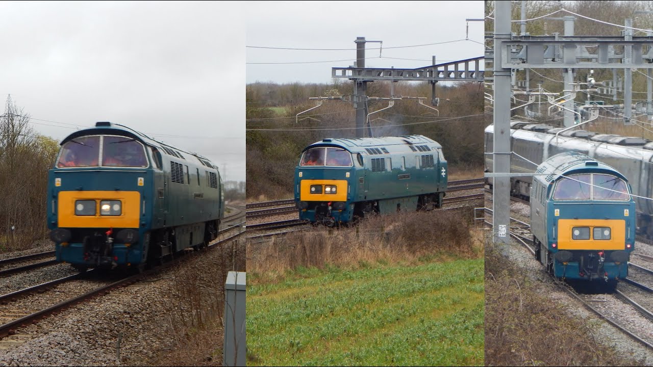 Class 52 - D1015 "Western Champion" running well at Culham & Challow ...