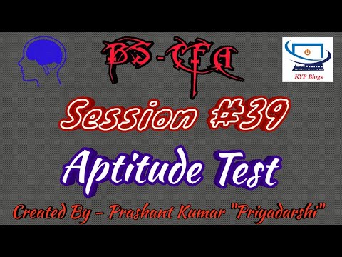 ERA Session 39 - BS CFA - Aptitude Test - YouTube