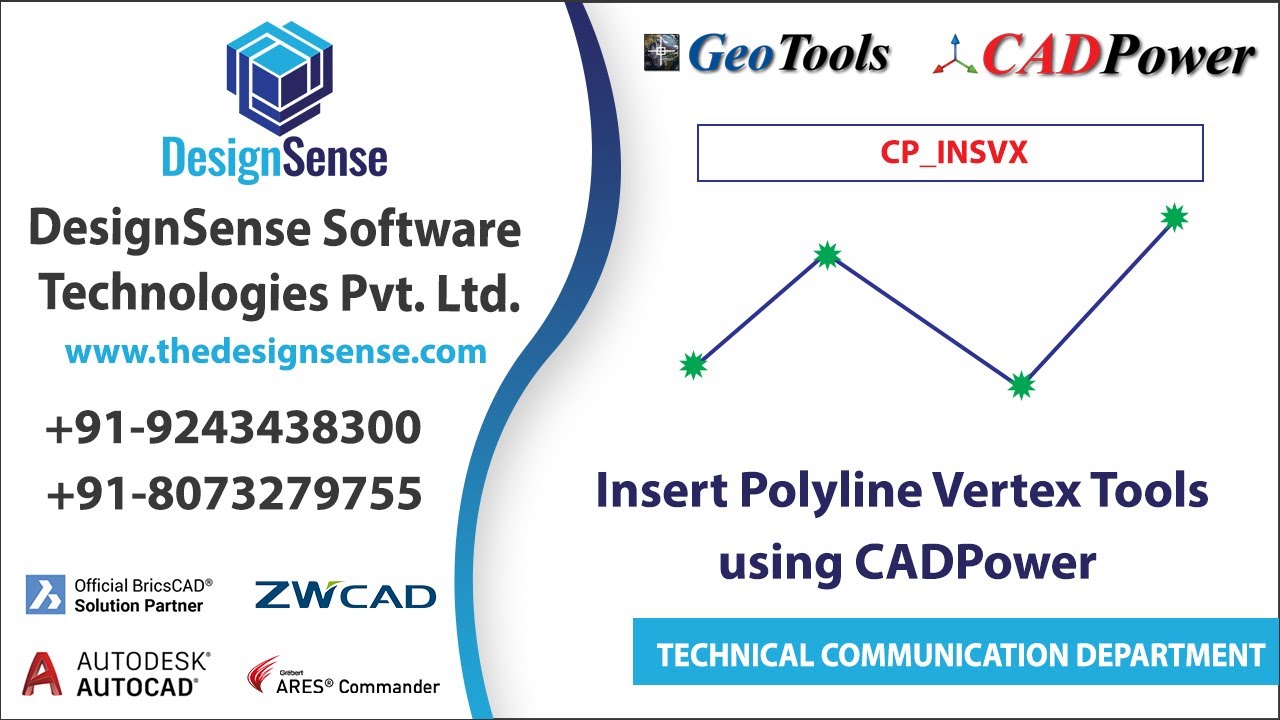 Insert Polyline Vertex Tools using CADPower | CADPower Tutorials ...