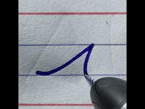 how to write A in four line copy | cursive writing practice for ...