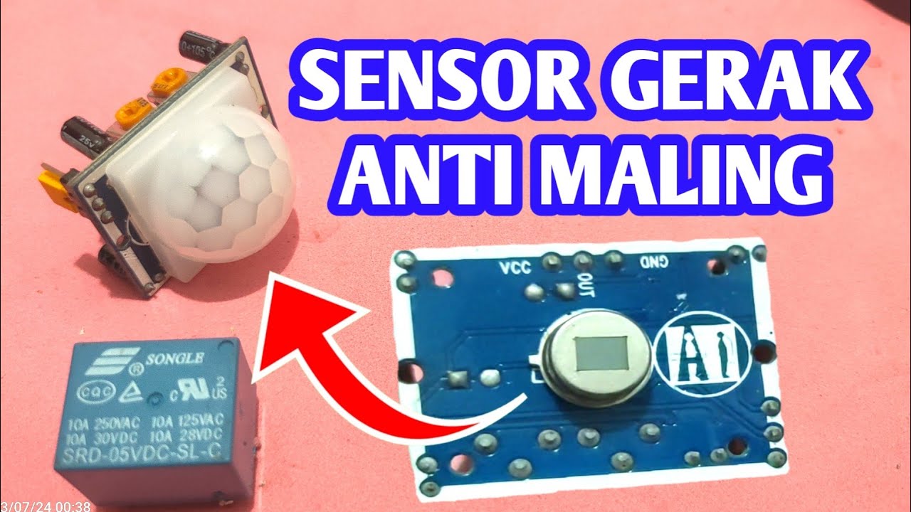 Cara merakit sensor gerak atau saklar otomatis - YouTube