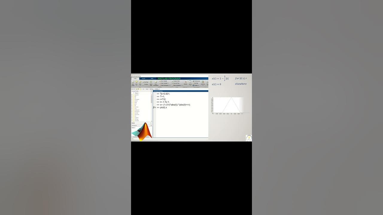 Generating Triangular Pulse in MATLAB - short - YouTube