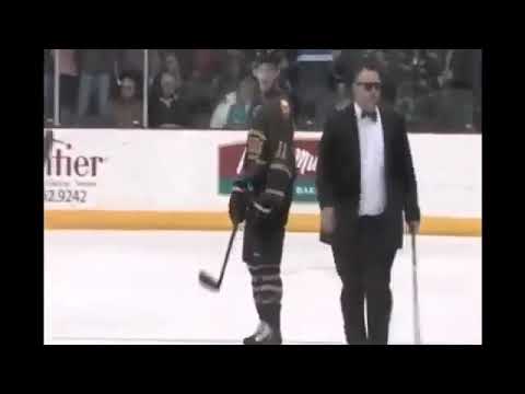Angry Hockey Coach Mimics Blind Referee Gets Ejected - YouTube