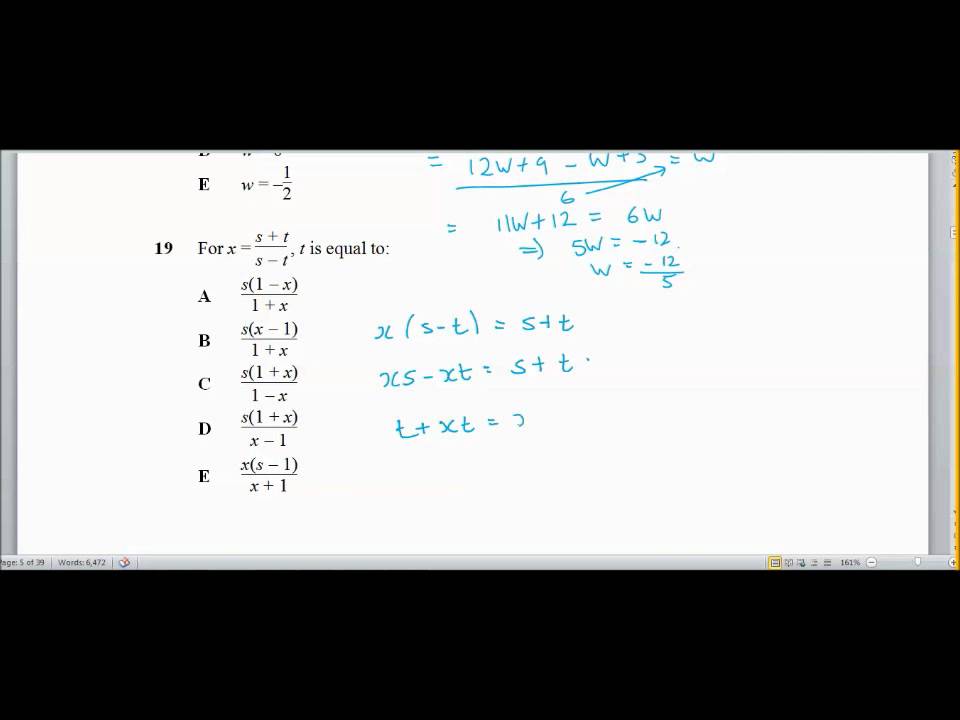 Year 11 Specialist Maths - Multiple choice Questions (Part 1) - YouTube