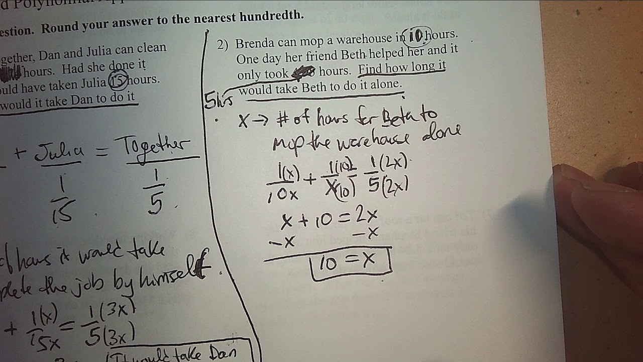 Lesson video on Work Rate Story questions - YouTube