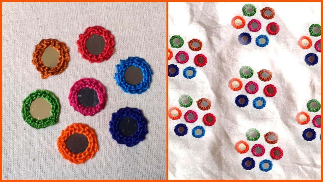 1.Easy and Simple Mirror Work Tutorial|Hand Embroidery|Mirror Work ...