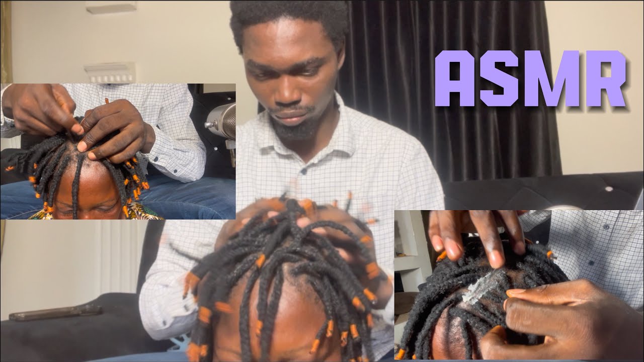 ASMR | Close Up Fast Scalp Scratching, Shea Butter Greasing, Hair ...