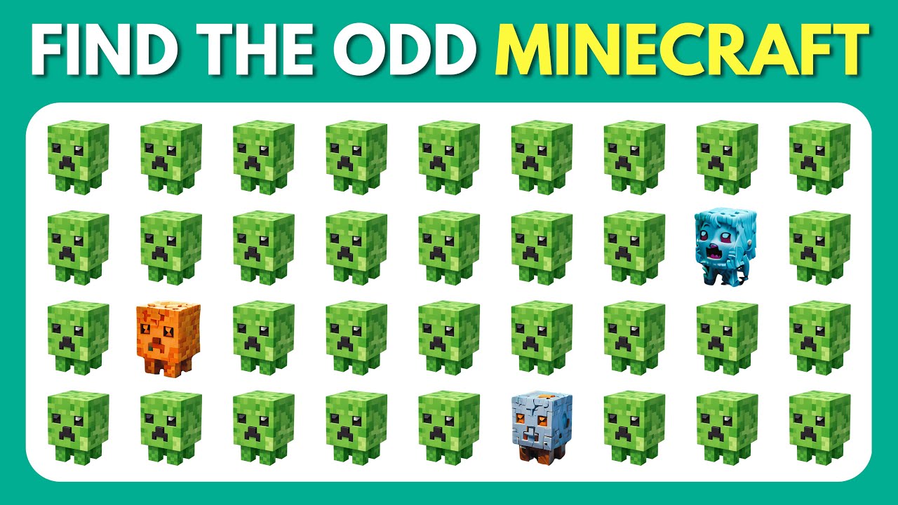 Find the ODD One Out - Minecraft Edition | 40 Levels | Quiz Glitz - YouTube