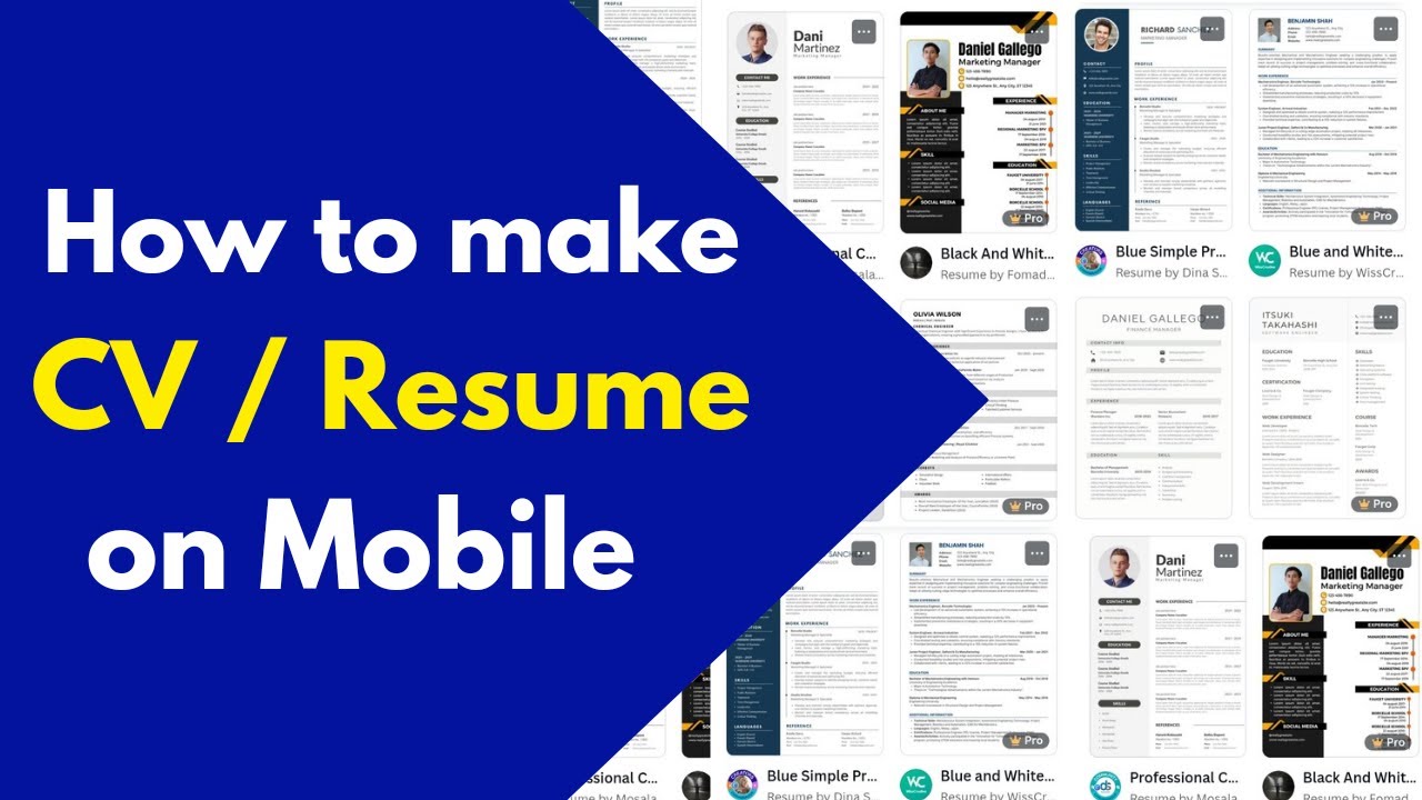 How to make a Professional CV on Mobile - YouTube