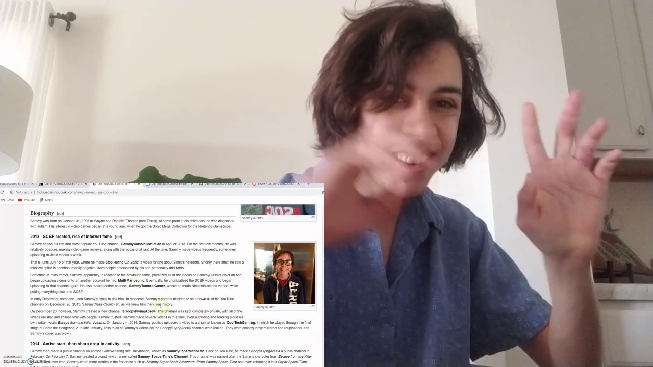 Sammy Zenith Looks Himself Up - Reading Through Wiki Pages - YouTube