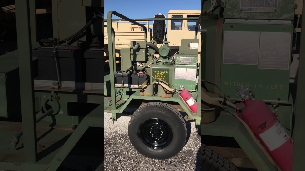5KW Military Diesel Generator Midwest Military Equipment - YouTube