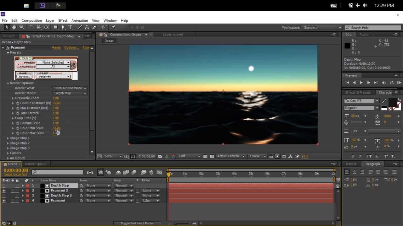 After Effects Tutorial - Red Giant Psunami - Part 2: Depth of field ...