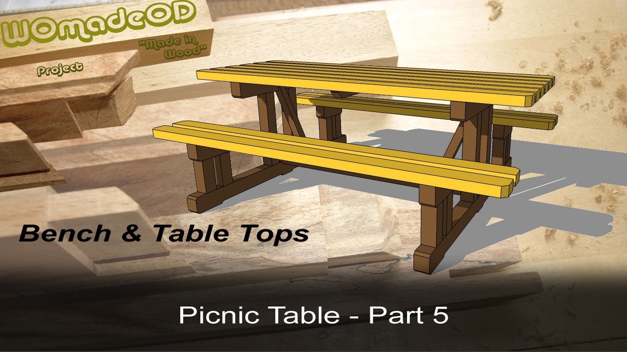 Build a Solid Picnic Table - Bench and Table Tops - YouTube