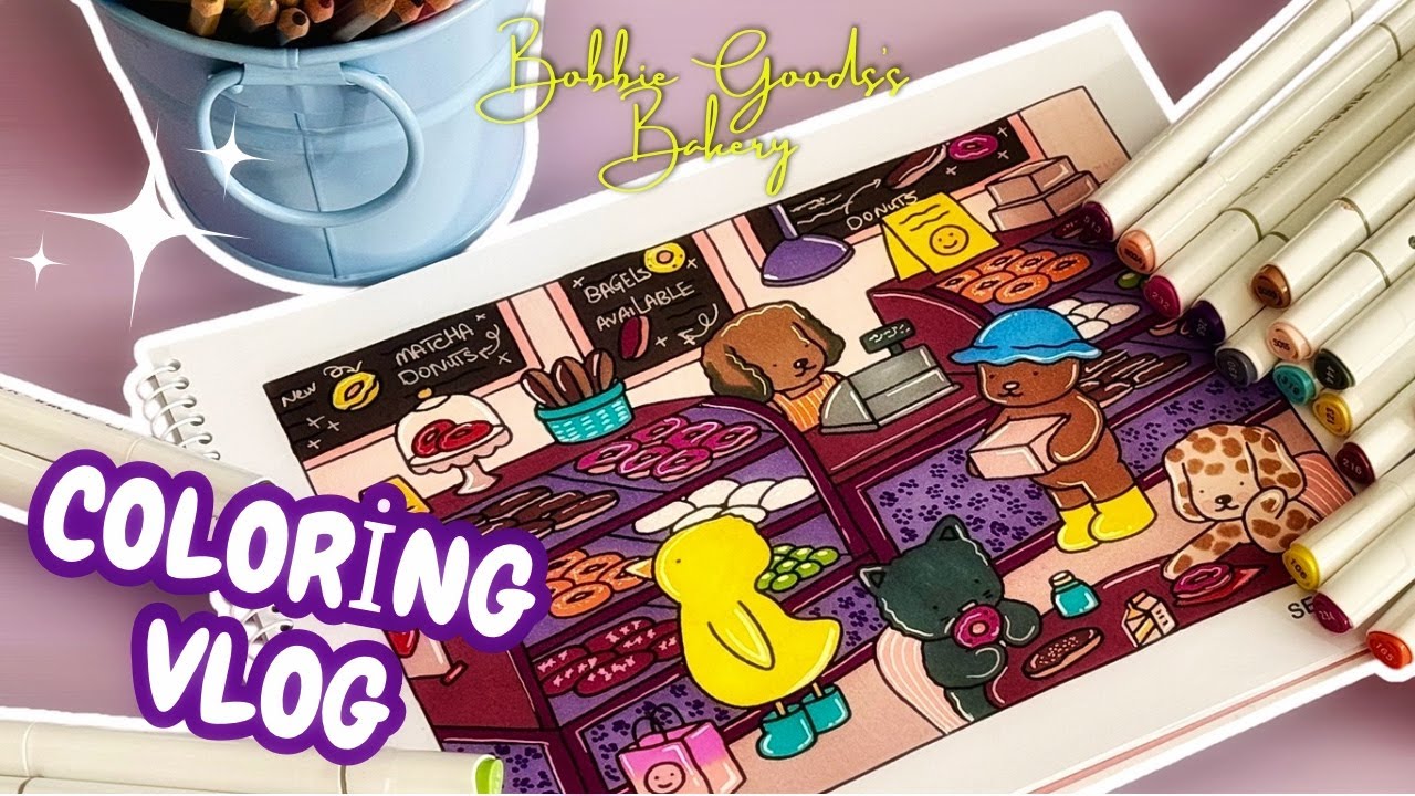 Color With Me ASMR 😴💜| Bobbie Goods Coloring Book | ASMR Coloring - YouTube