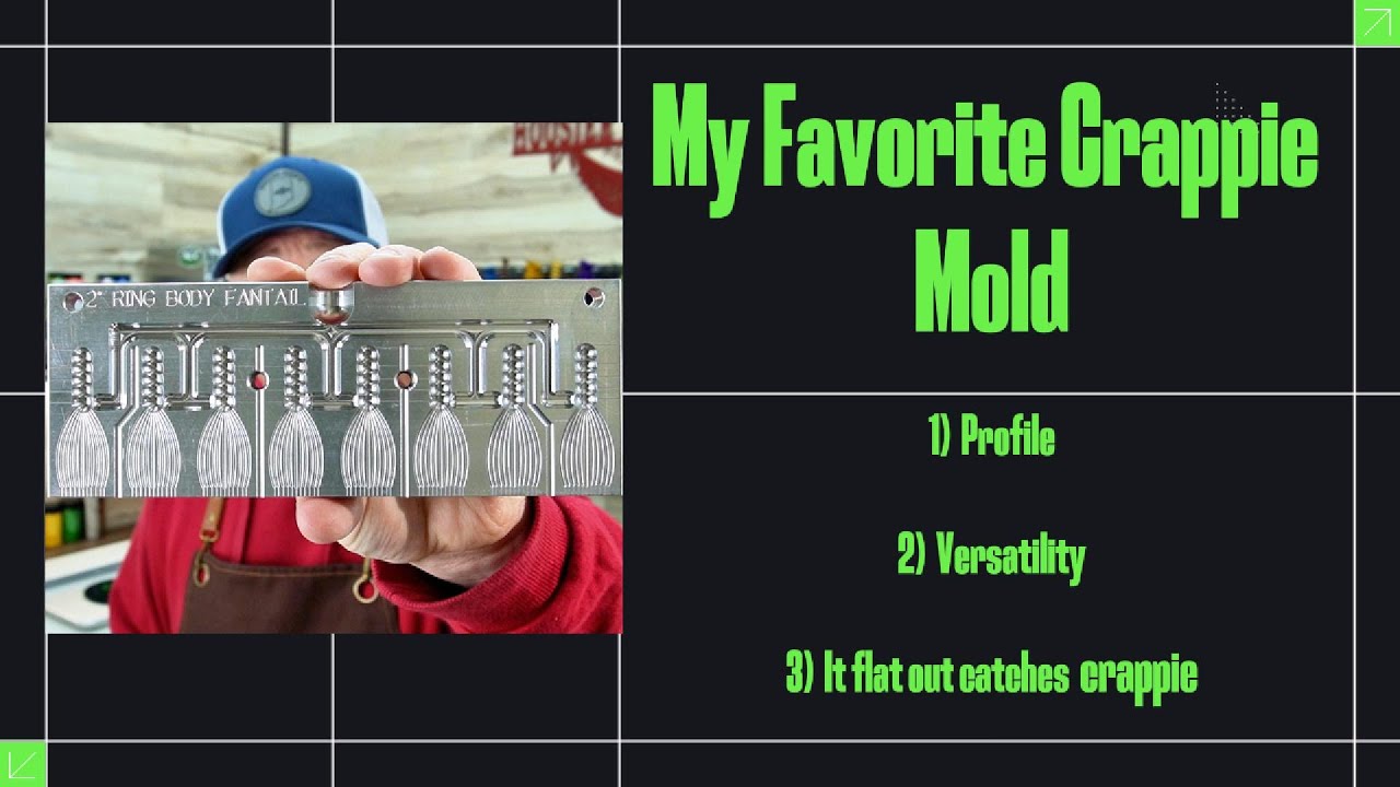 My favorite crappie mold - 2 Inch Ring Body Fantail - YouTube