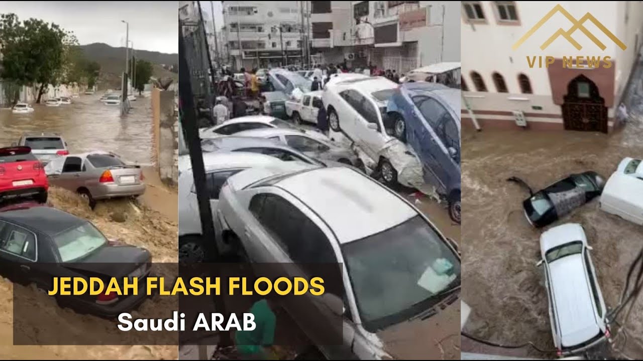 Jeddah Saudi Arabia Hit by Flash Floods, Two People Killed - YouTube