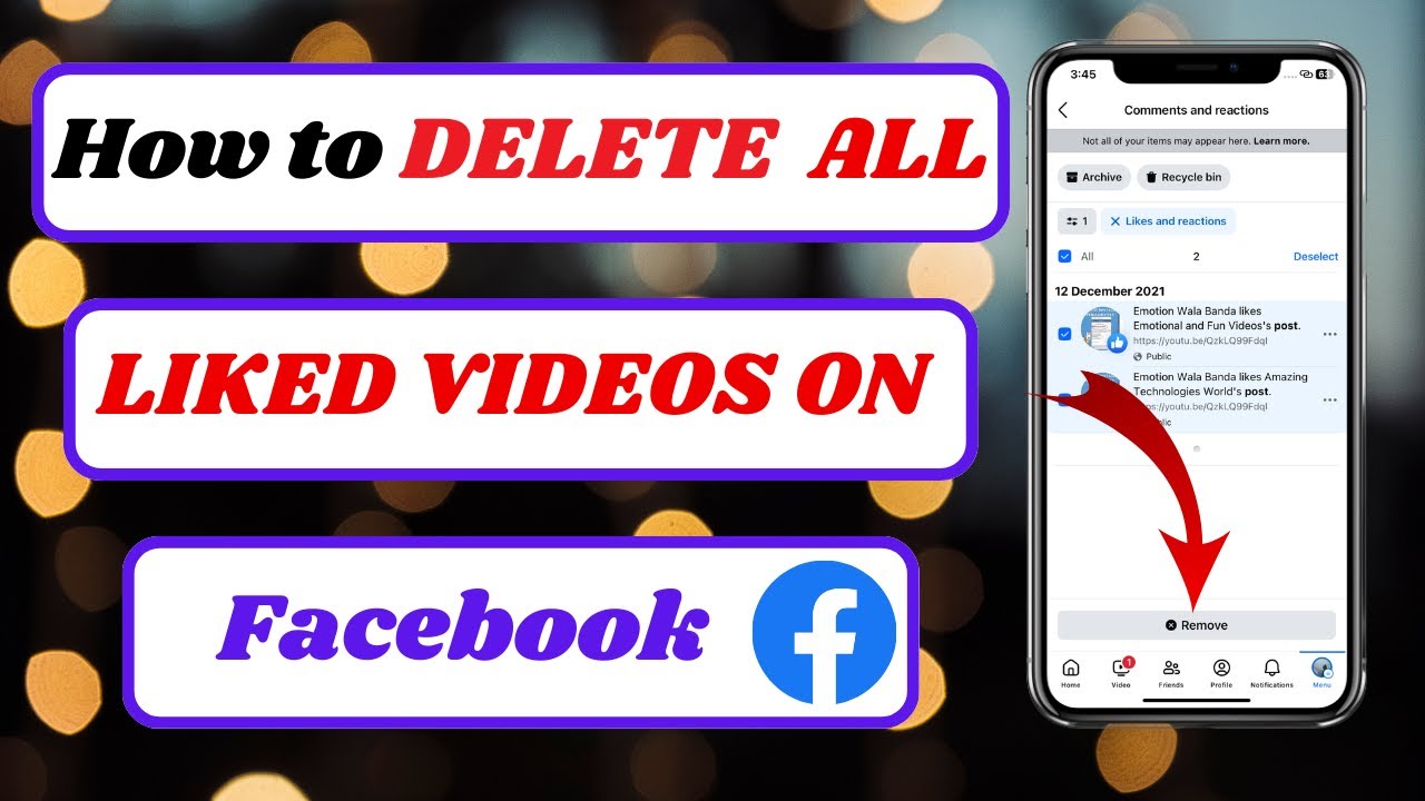 How to Delete All Liked Videos on Facebook iPhone (Fast & Easy Method ...