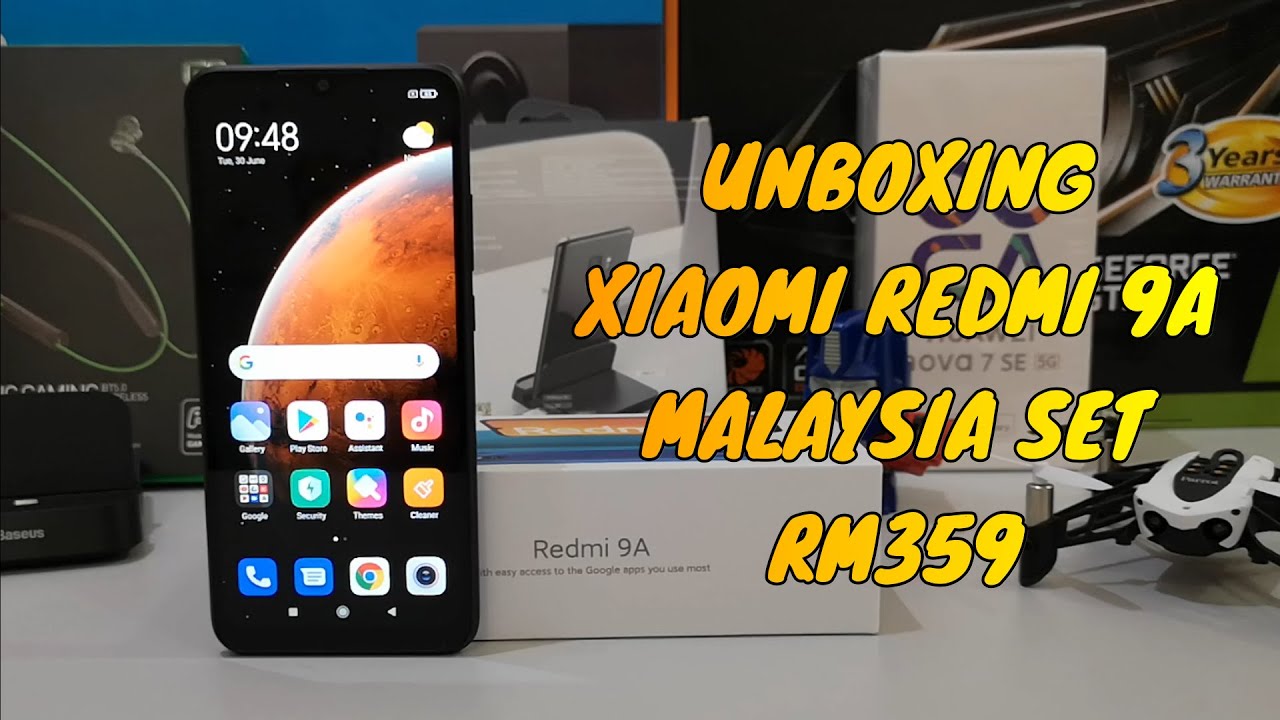 Unboxing Xiaomi Redmi 9A Malaysia Set Rm359 - YouTube