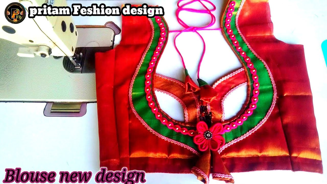 Beautiful Blouse Designs Cutting And Stitching Back Neck Blouse