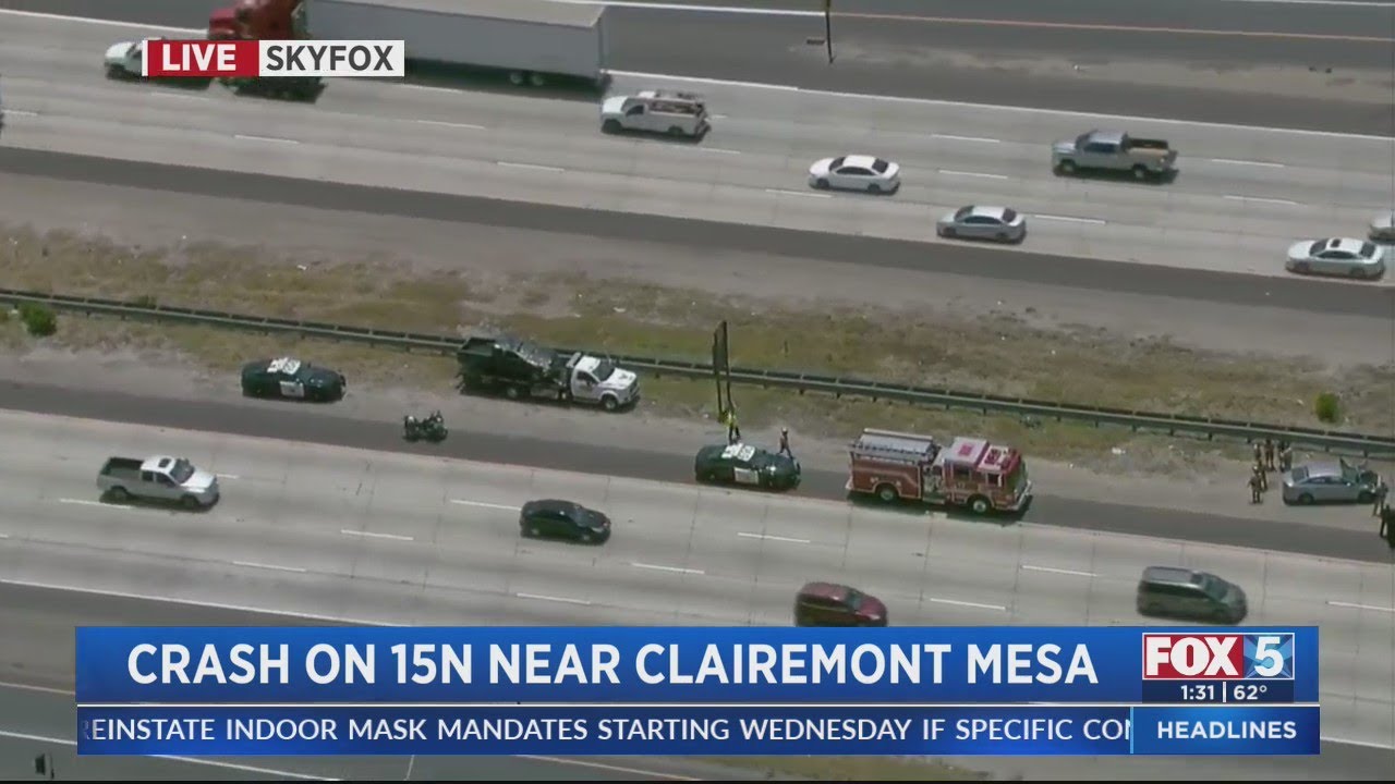 Crash On I-15 N Causing Traffic Issues - YouTube